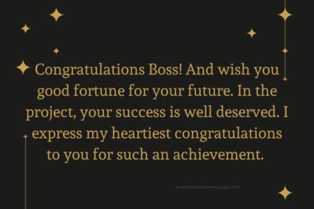 Congratulations To Boss For Achievement - Best Congratulation Messages