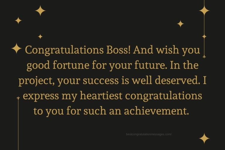 Congratulations To Boss For Achievement - Best Congratulation Messages