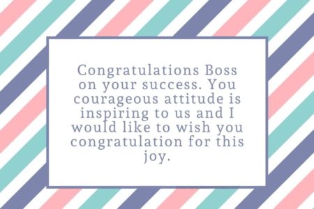 Congratulations To Boss For Achievement - Best Congratulation Messages