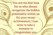Congratulations To Boss For Achievement - Best Congratulation Messages