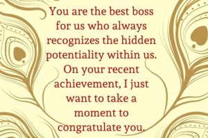 Congratulations To Boss For Achievement - Best Congratulation Messages