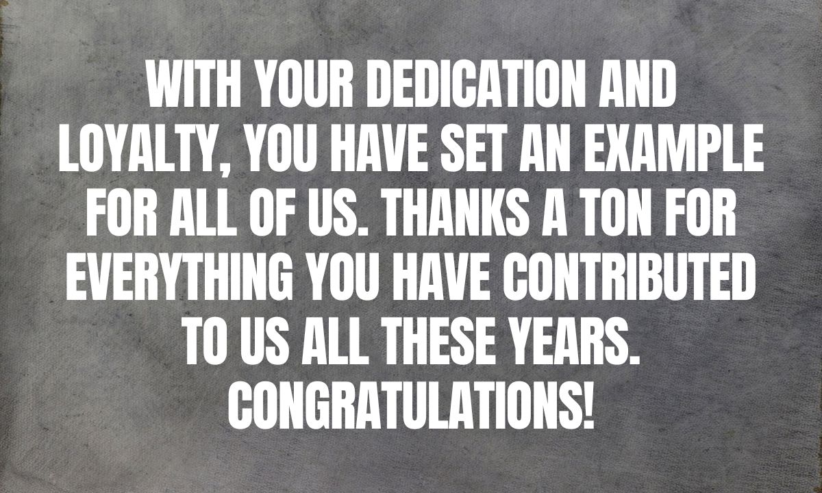 Long Service Congratulations Messages - Best Congratulation Messages